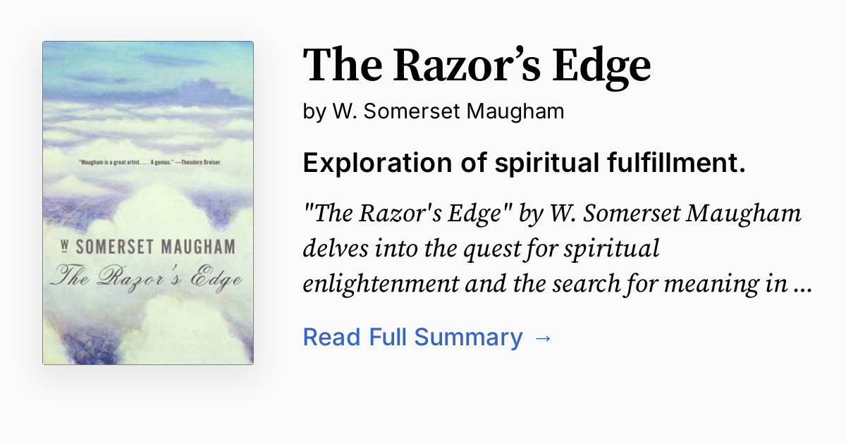 The Razor’s Edge | Summary, Analysis, FAQ