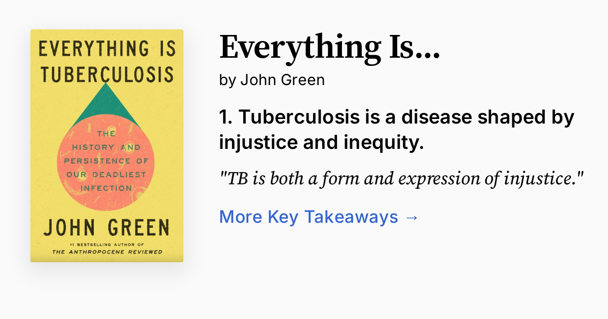Everything Is Tuberculosis | Summary, Quotes, FAQ, Audio