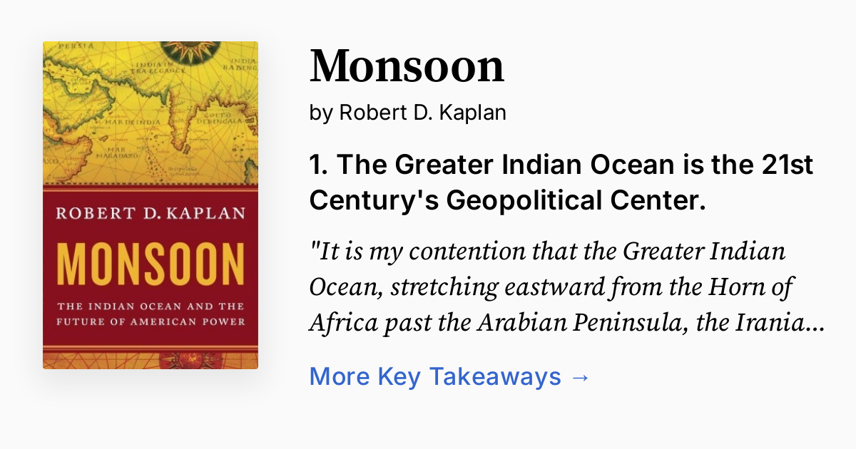 Monsoon by Robert D. Kaplan | Summary, Audio, Quotes