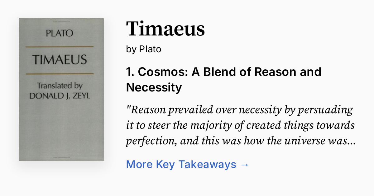 Timaeus by Plato | Summary, Quotes, FAQ, Audio