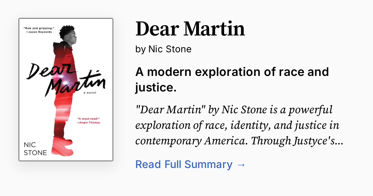 Dear Martin by Nic Stone | Summary, Analysis, FAQ