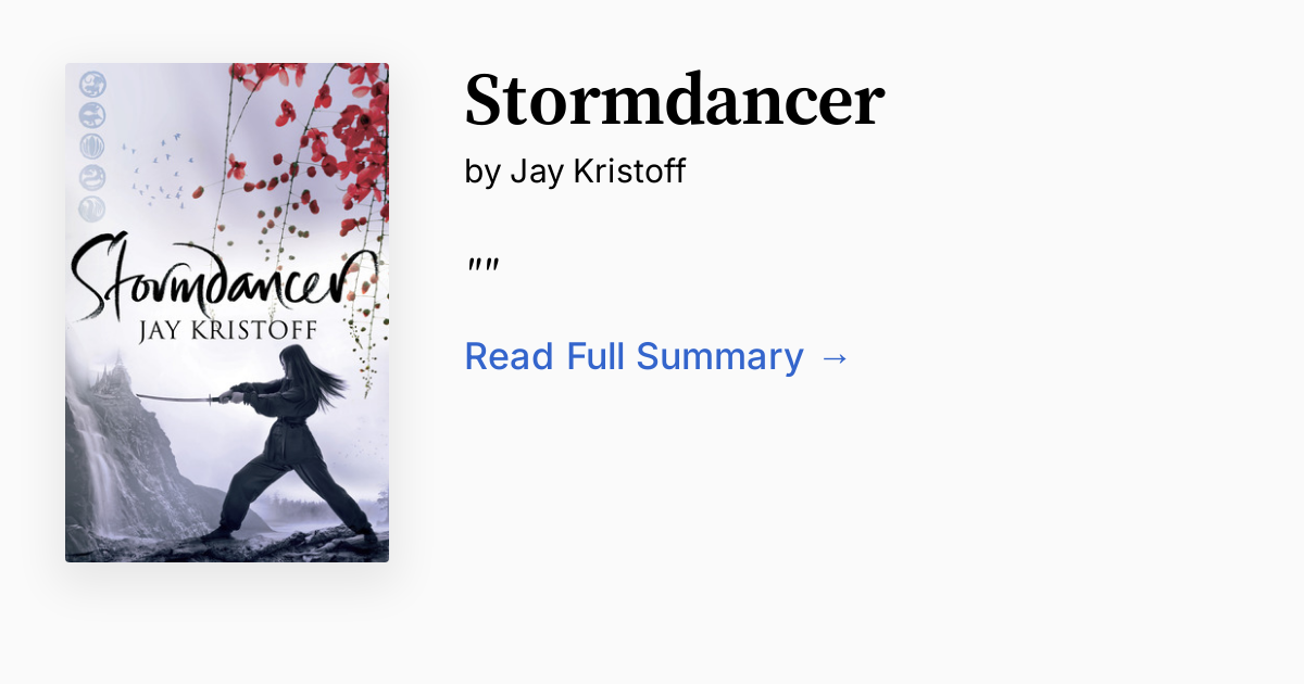 Stormdancer by Jay Kristoff | Summary, Audio, Analysis
