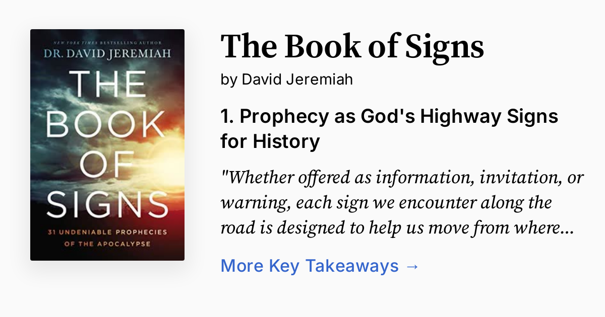 The Book of Signs | Summary, Audio, Quotes