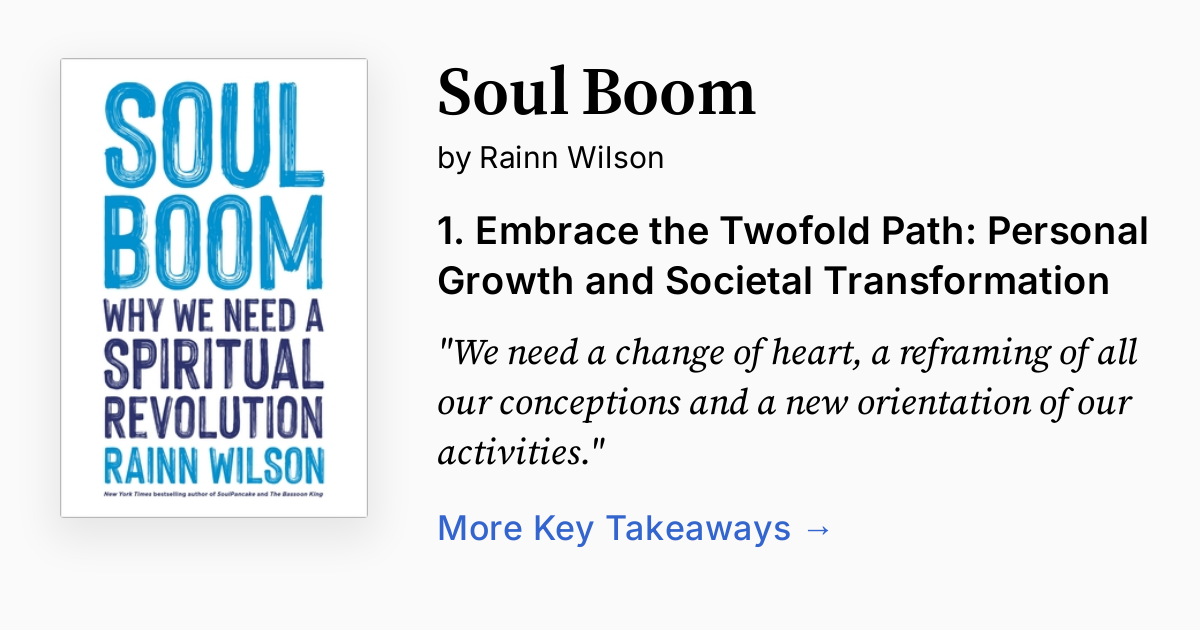 Soul Boom by Rainn Wilson | Summary, Quotes, FAQ, Audio