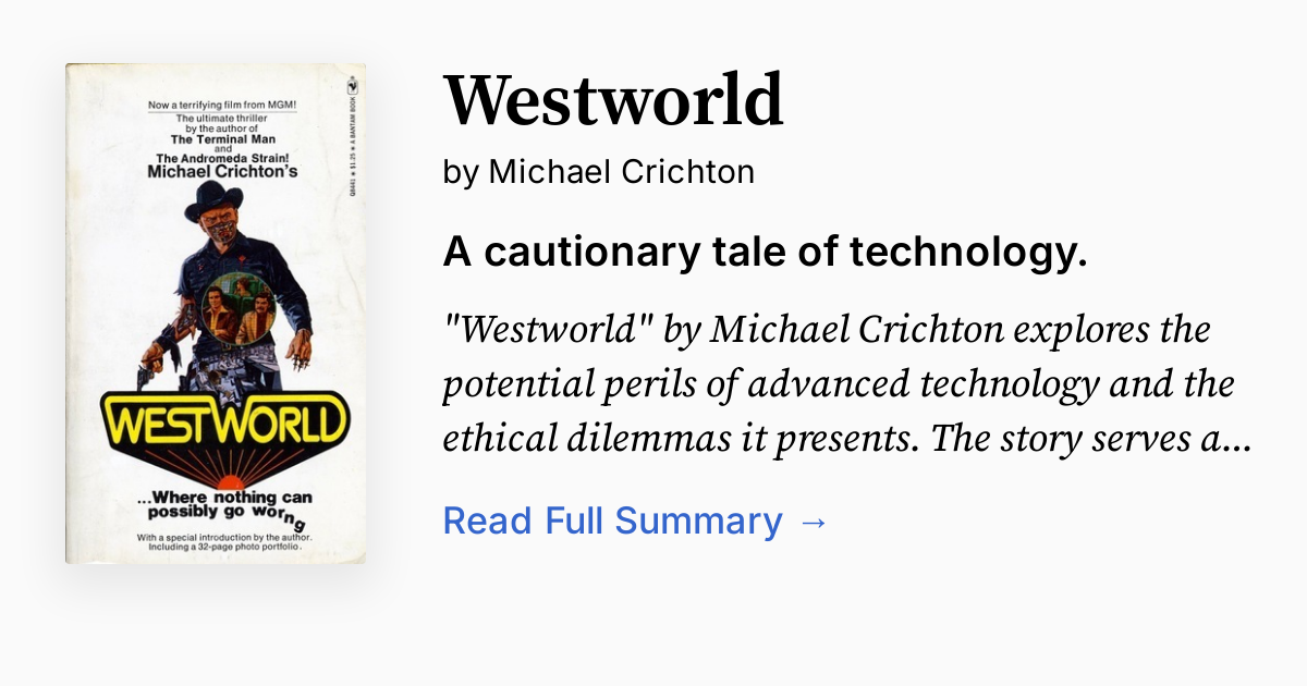 Westworld by Michael Crichton | Summary, Audio, Analysis