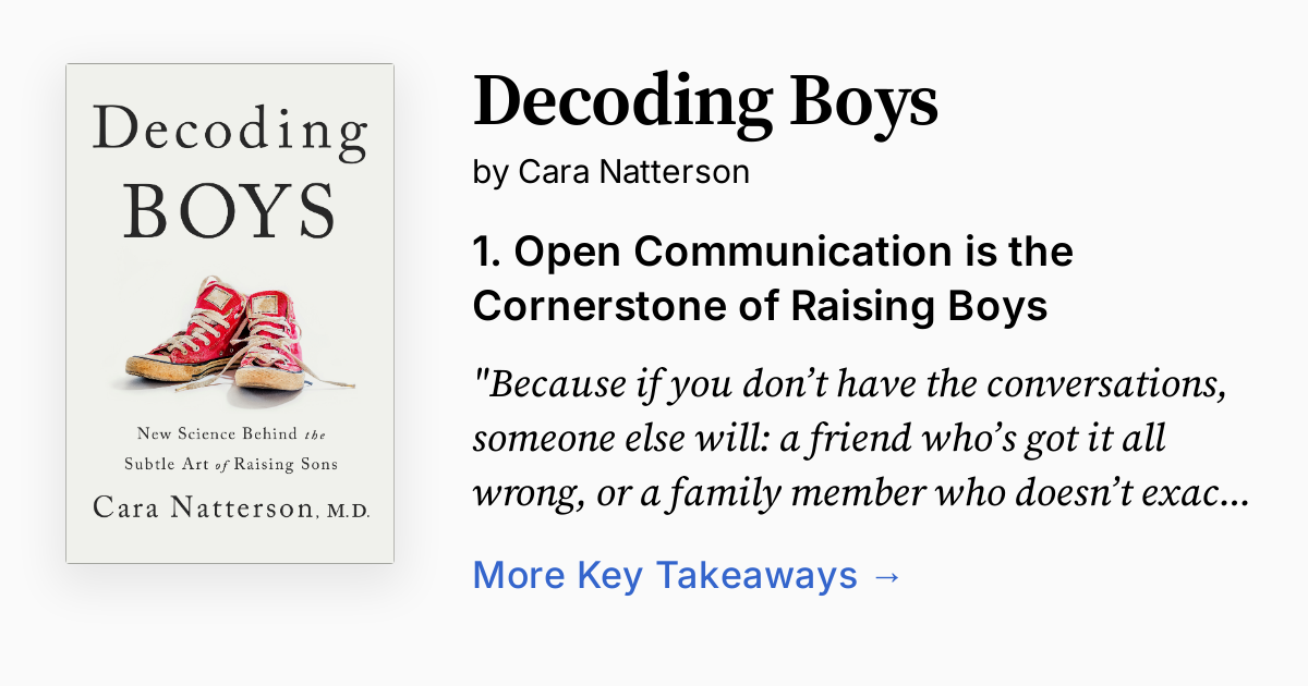 Decoding Boys by Cara Natterson | Summary, Audio, Quotes, FAQ