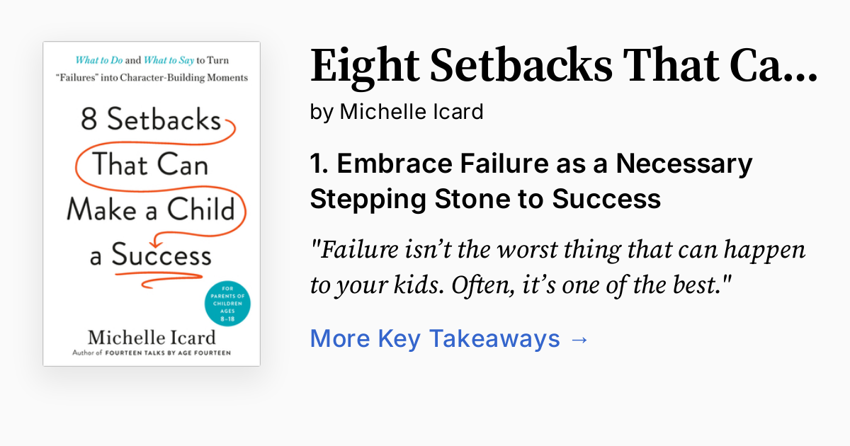 8 Setbacks That Can Make a Child a Success | Summary, Audio, Quotes