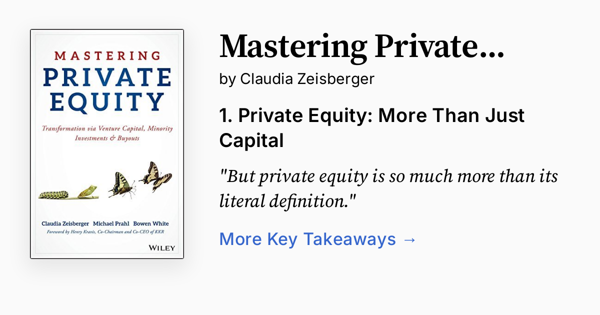 Mastering Private Equity | Summary, Audio, Quotes