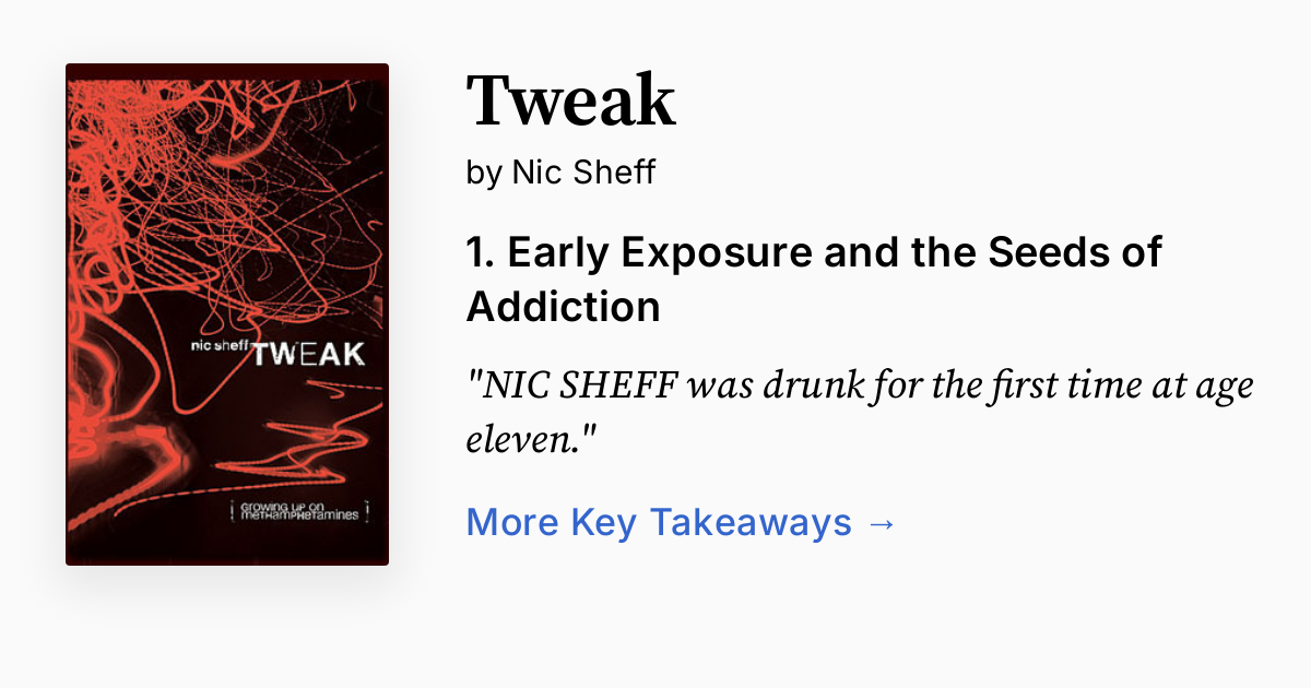 Tweak by Nic Sheff | Summary, Quotes, FAQ, Audio