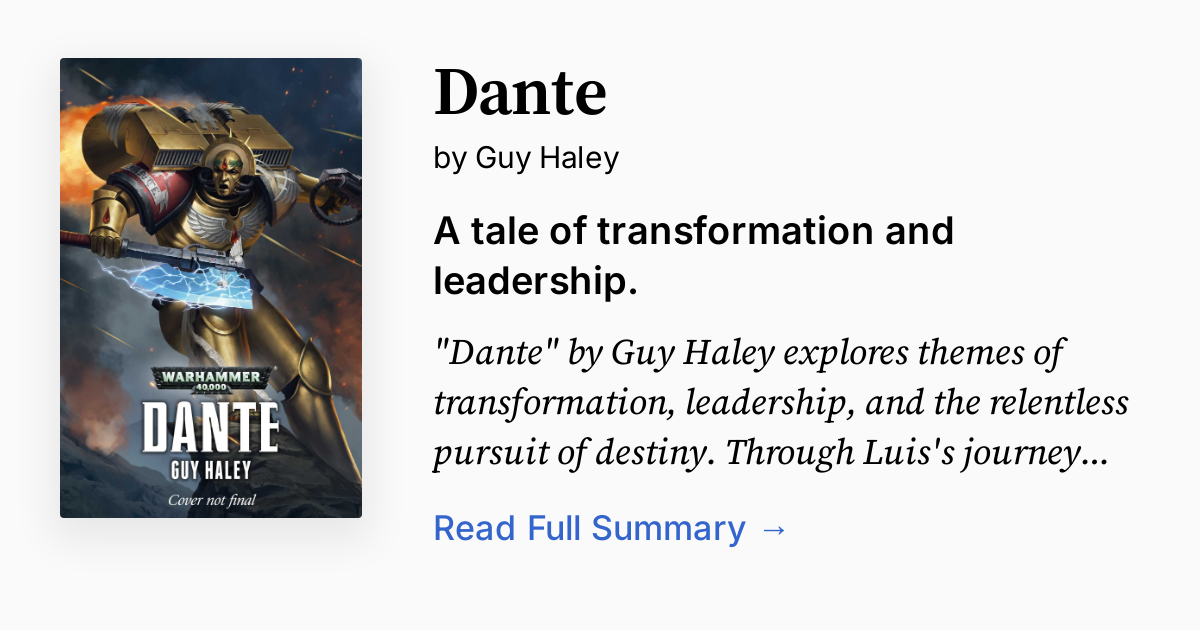 Dante by Guy Haley | Summary, Audio, Analysis, FAQ