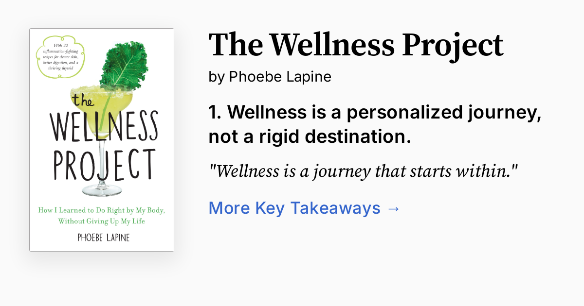 The Wellness Project | Summary, Quotes, Audio