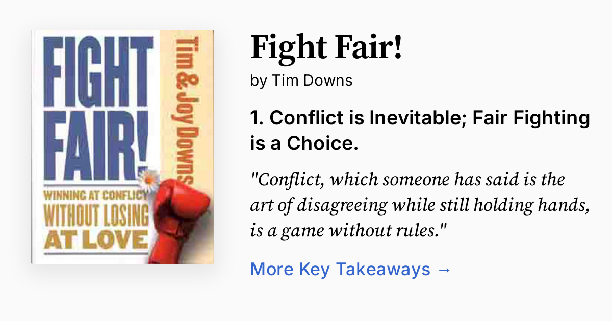 Fight Fair! by Tim Downs | Summary, Audio, Quotes