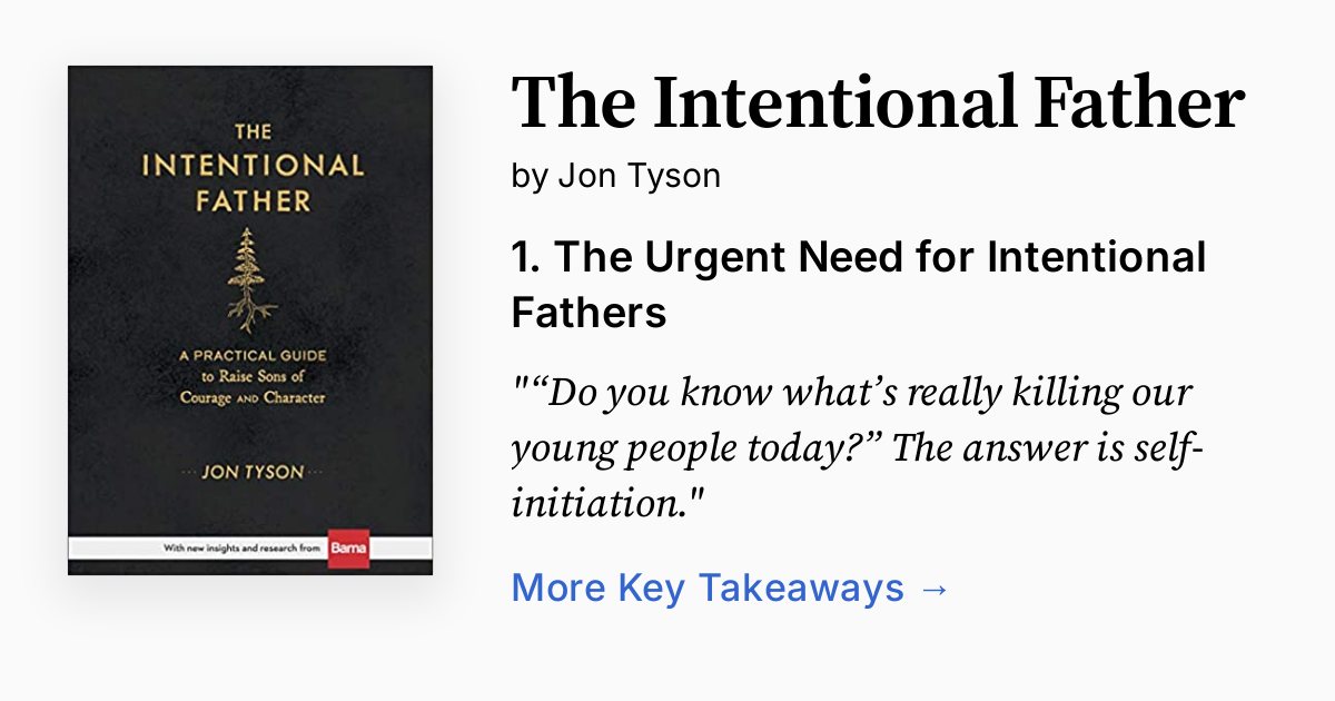 The Intentional Father | Summary, Audio, Quotes, FAQ