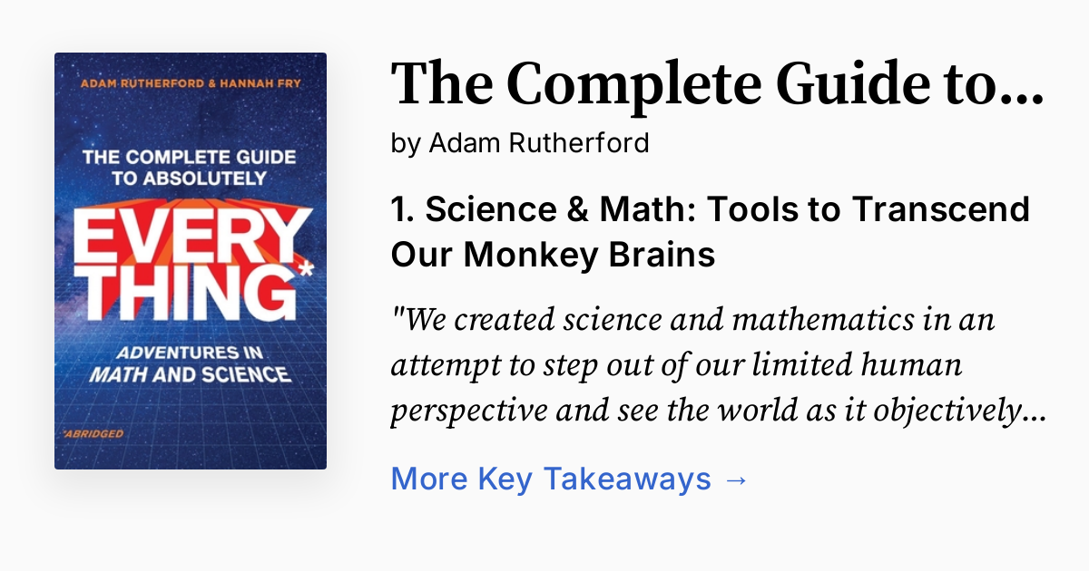 The Complete Guide to Absolutely Everything (Abridged) | Summary, Audio ...