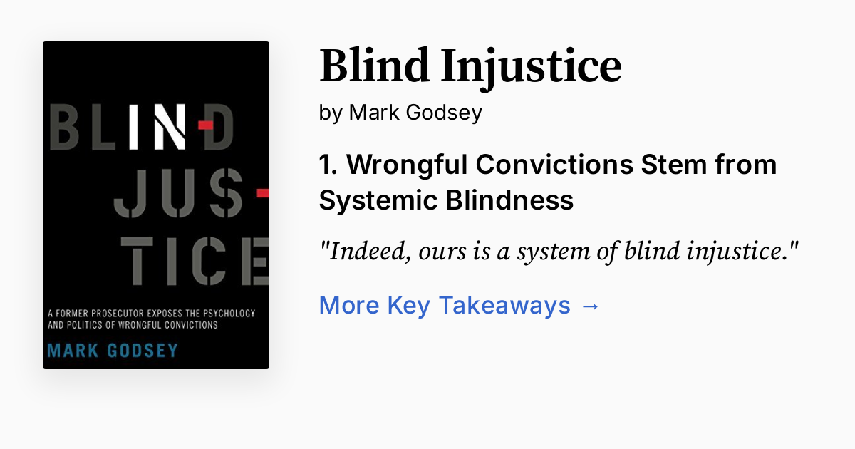 Blind Injustice | Summary, Quotes, Audio