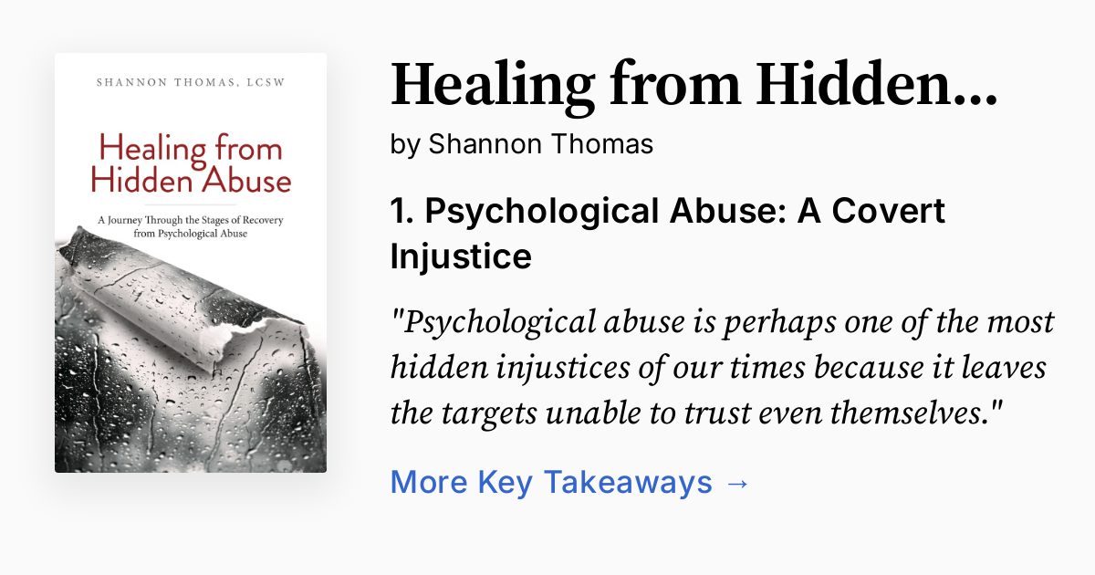 Healing from Hidden Abuse | Summary, Audio, Quotes, FAQ