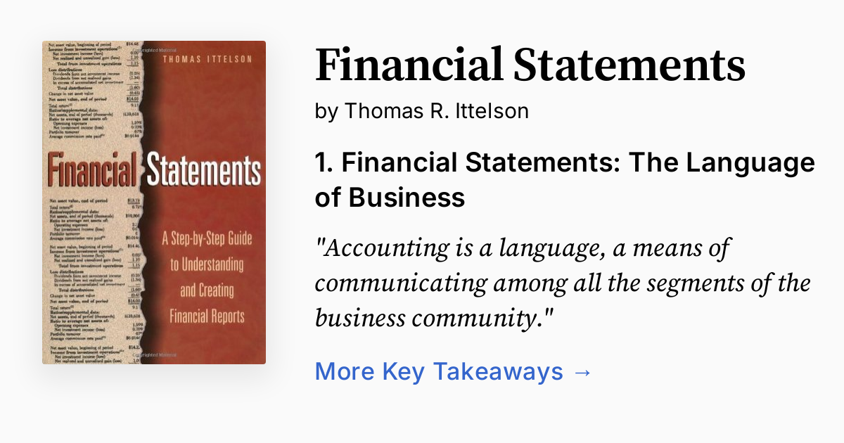 Financial Statements | Summary, Audio, Quotes, FAQ