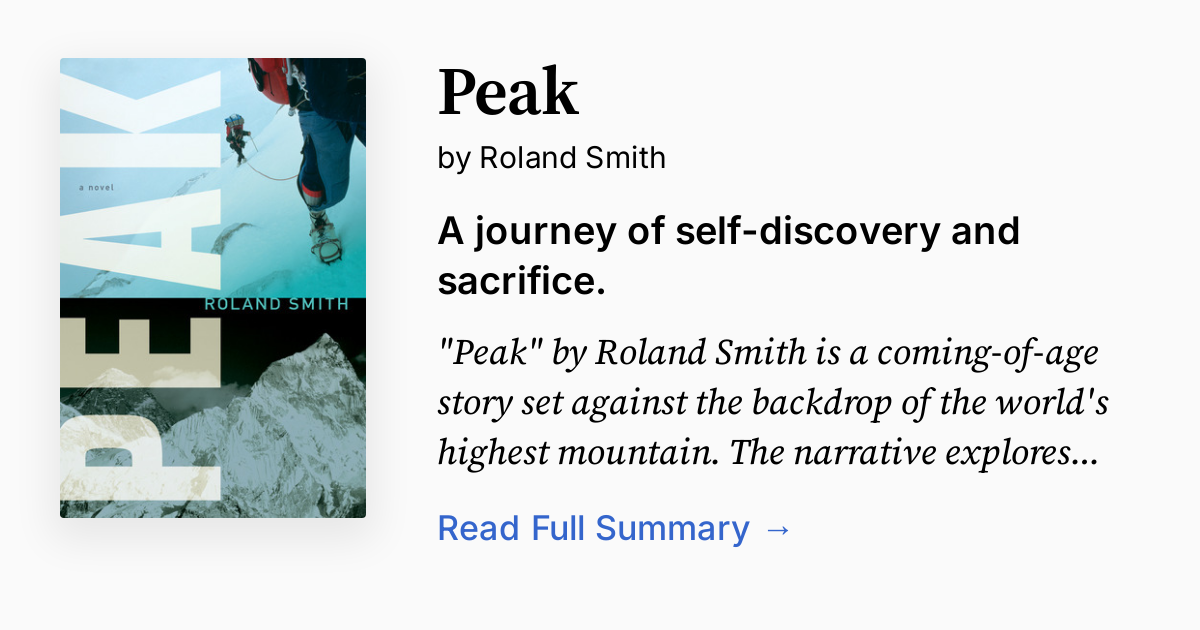 Peak by Roland Smith | Summary, Analysis, FAQ