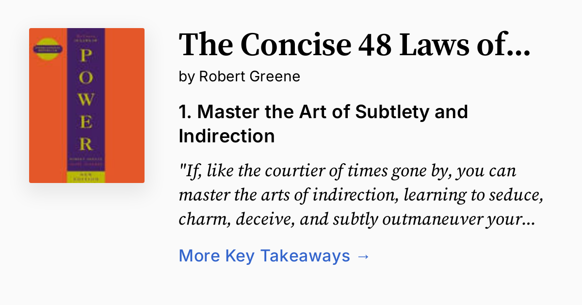 The Concise 48 Laws of Power | Summary, Quotes, FAQ, Audio
