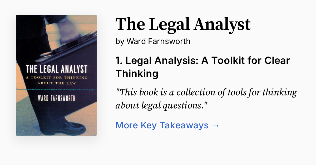 The Legal Analyst | Summary, Audio, Quotes, FAQ