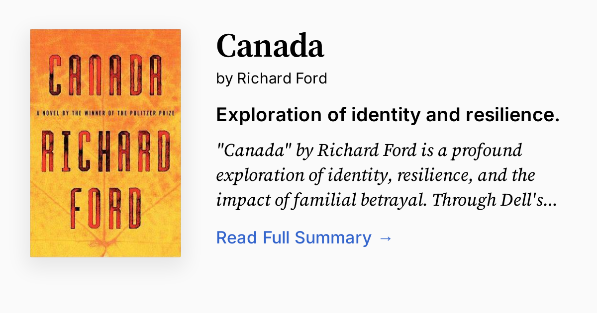 Canada by Richard Ford | Summary, Audio, Analysis