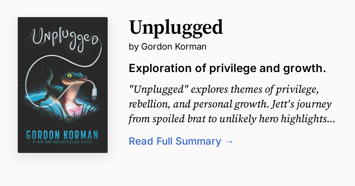 Unplugged by Gordon Korman | Summary, Analysis, FAQ