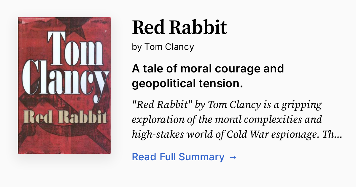 Red Rabbit by Tom Clancy | Summary, Analysis, FAQ