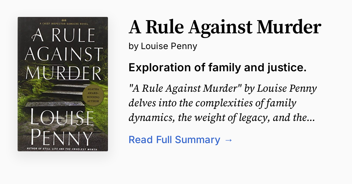 A Rule Against Murder | Summary, Audio, Analysis, FAQ