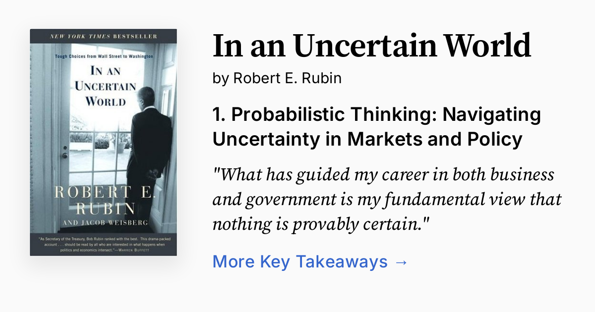 In an Uncertain World | Summary, Audio, Quotes