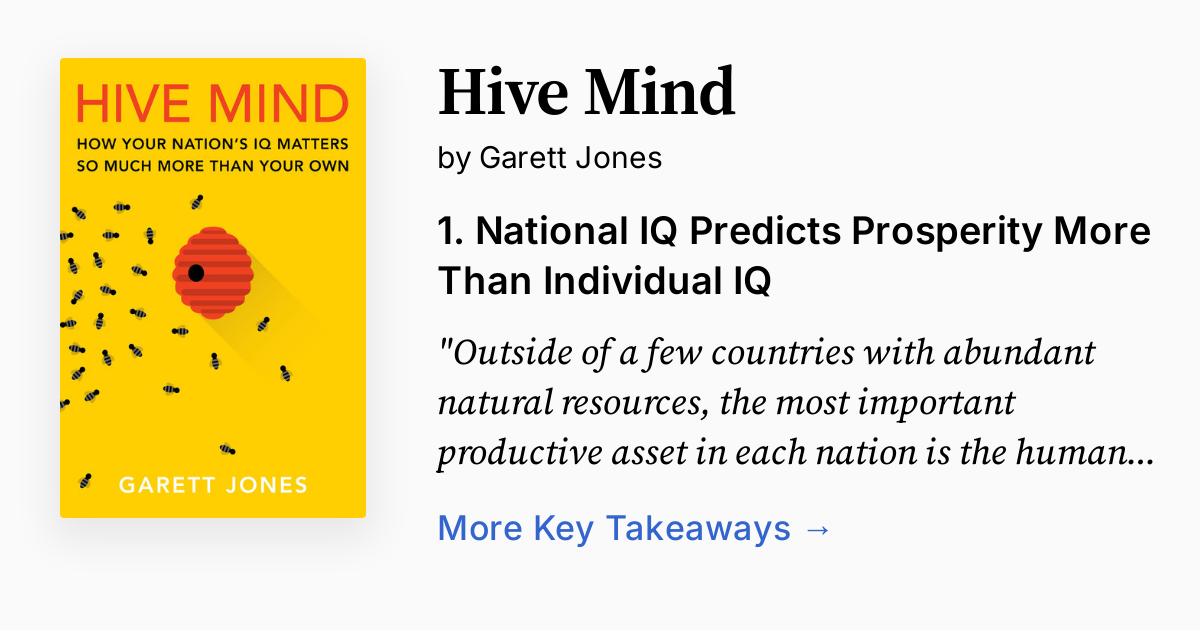 Hive Mind by Garett Jones | Summary, Audio, Quotes