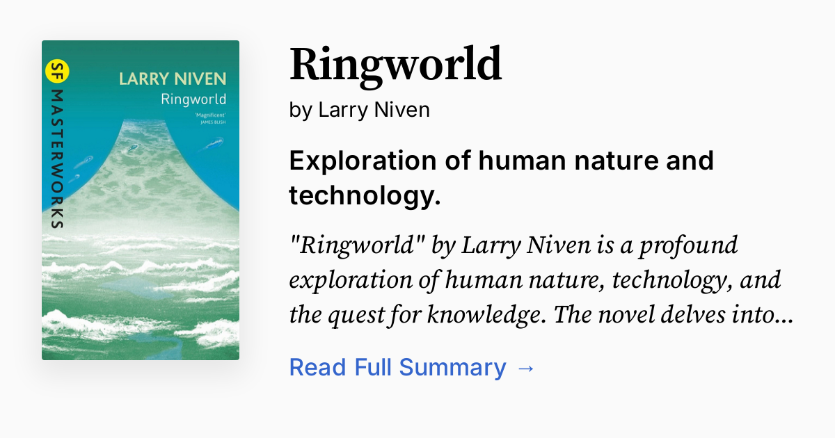 Ringworld by Larry Niven | Summary, Audio, Analysis