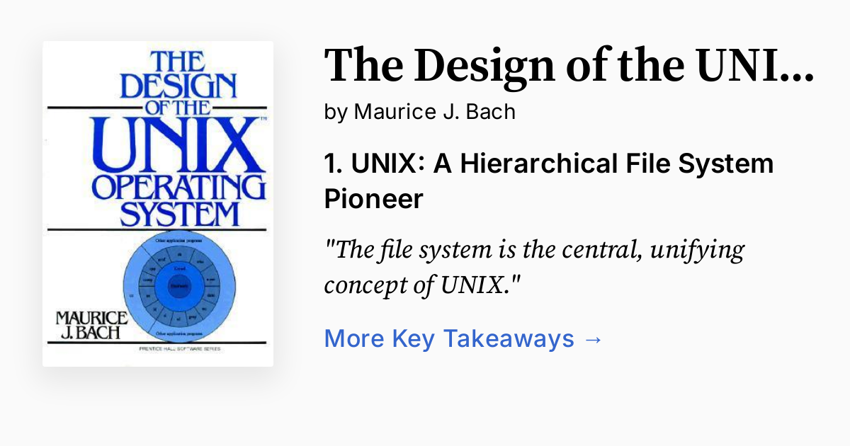 The Design of the UNIX Operating System | Summary, Quotes, Audio
