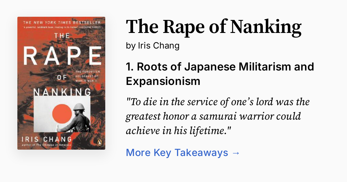 The Rape of Nanking | Summary, Audio, Quotes