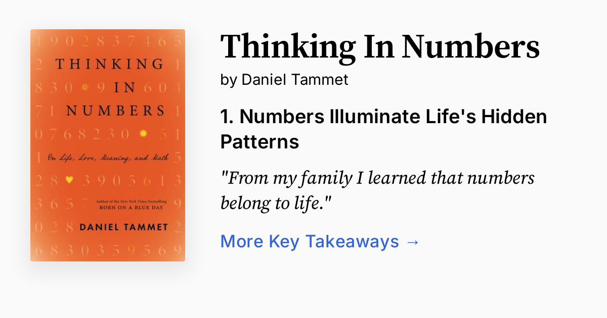 Thinking In Numbers | Summary, Audio, Quotes