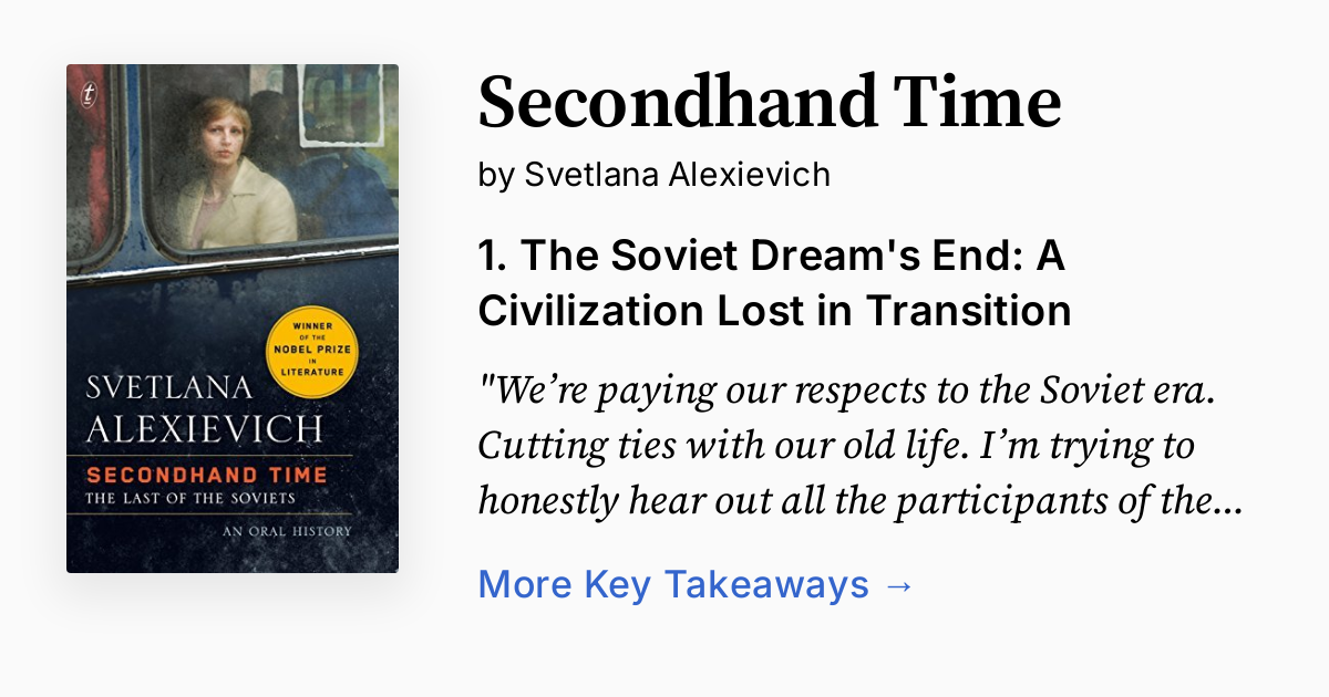 Secondhand Time | Summary, Audio, Quotes, FAQ