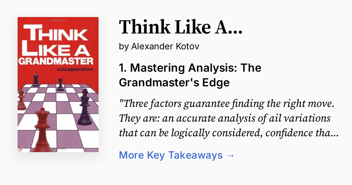 Think Like A Grandmaster | Summary, Audio, Quotes, FAQ