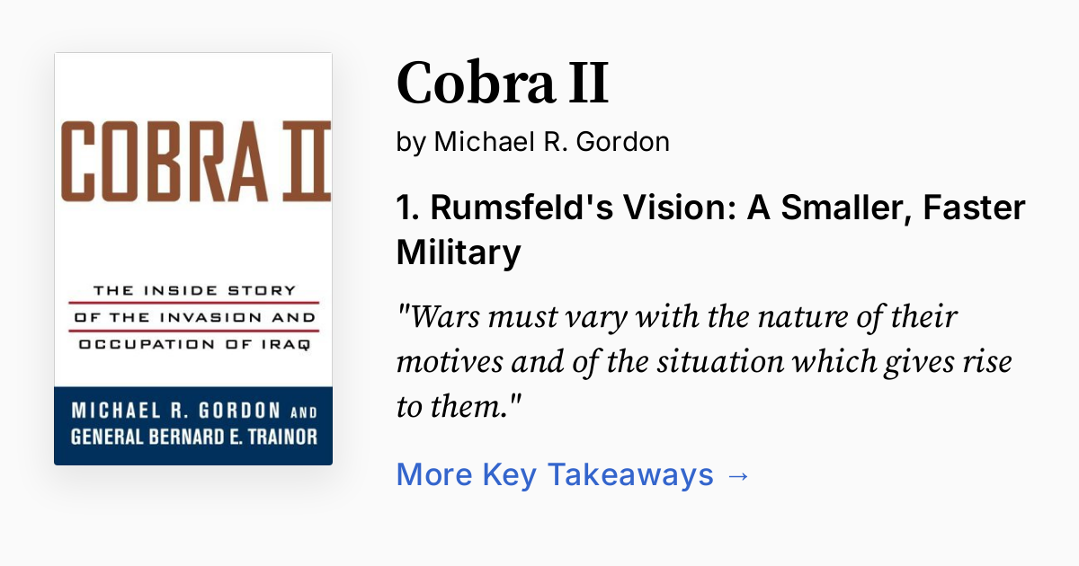 Cobra II by Michael R. Gordon | Summary, Audio, Quotes