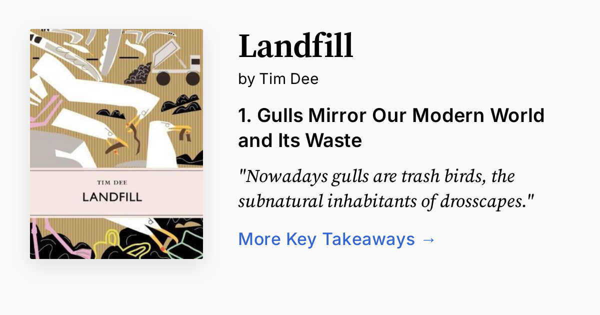 Landfill by Tim Dee | Summary, Audio, Quotes