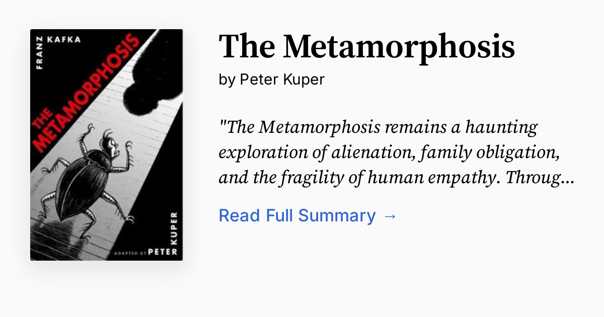 The Metamorphosis | Summary, Analysis