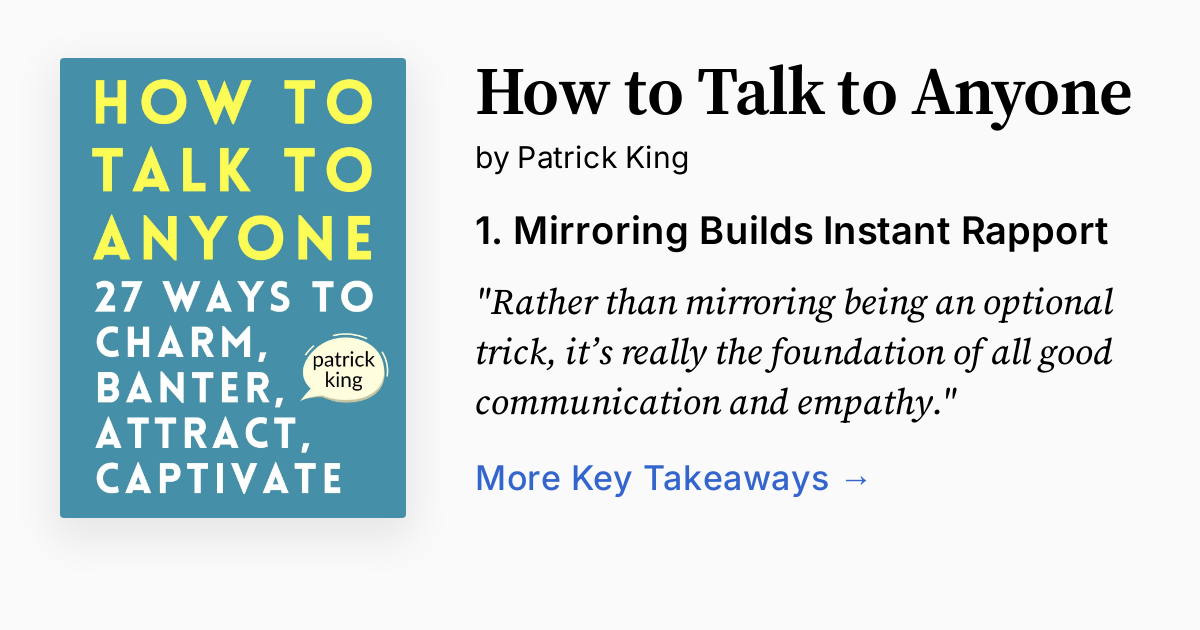 How to Talk to Anyone | Summary, Audio, Quotes, FAQ
