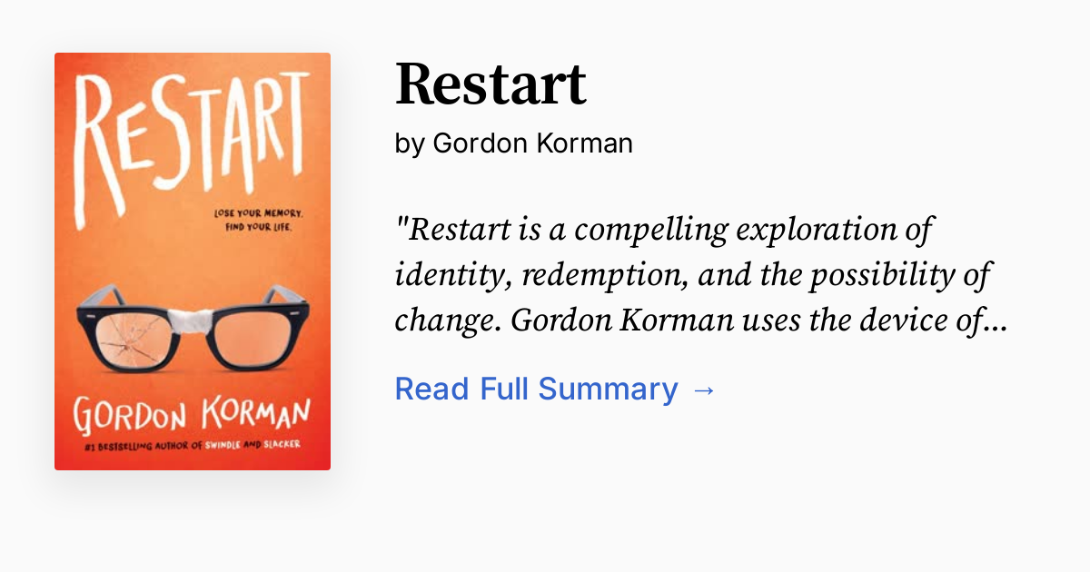 Restart by Gordon Korman | Summary, Analysis, FAQ