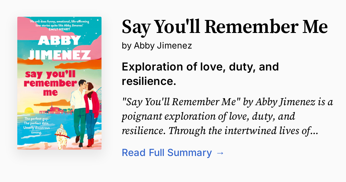Say You'll Remember Me | Summary, Analysis, FAQ