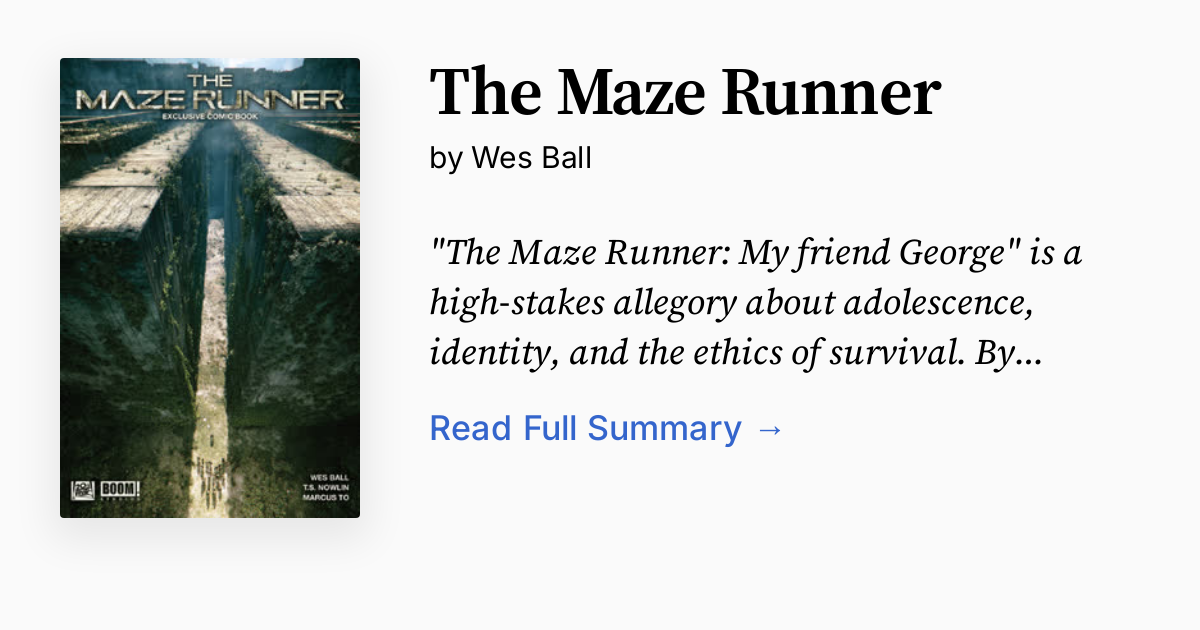 The Maze Runner | Summary, Analysis