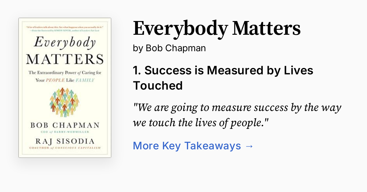 Everybody Matters | Summary, Audio, Quotes