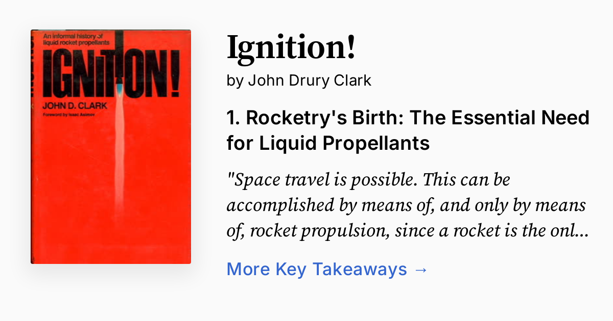 Ignition! by John Drury Clark | Summary, Audio, Quotes, FAQ