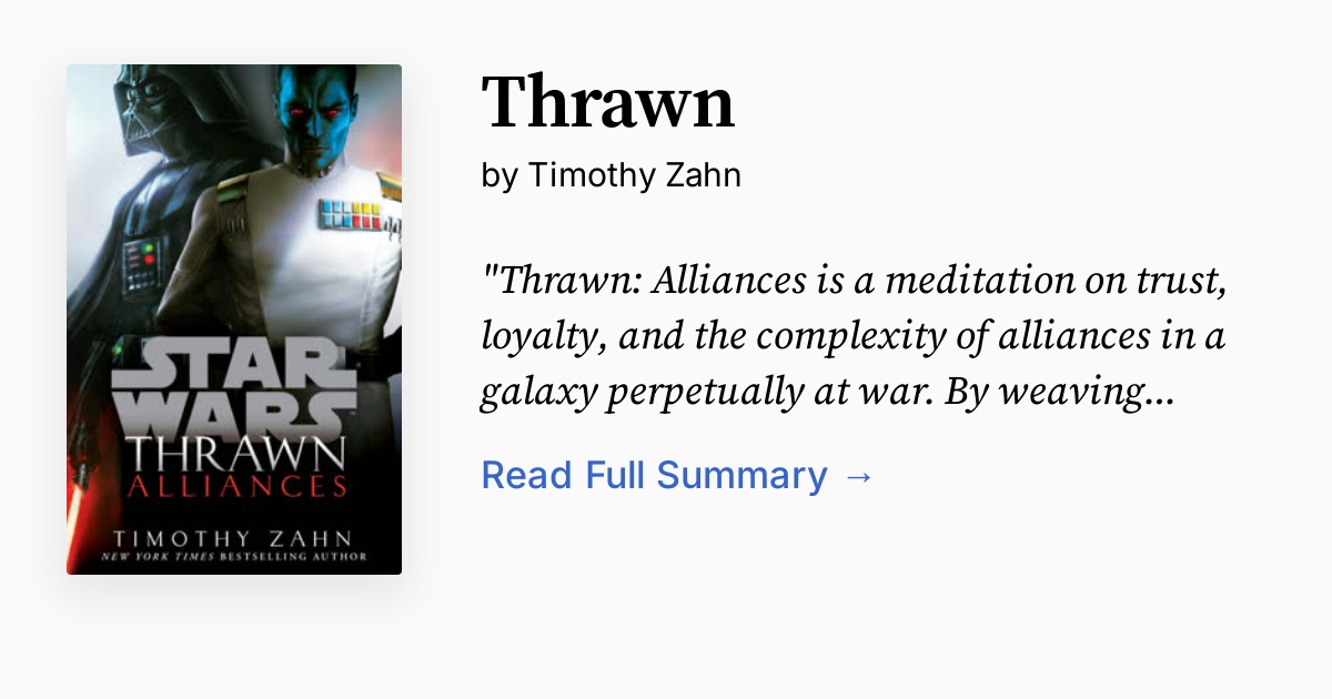Thrawn by Timothy Zahn | Summary, Audio, Analysis