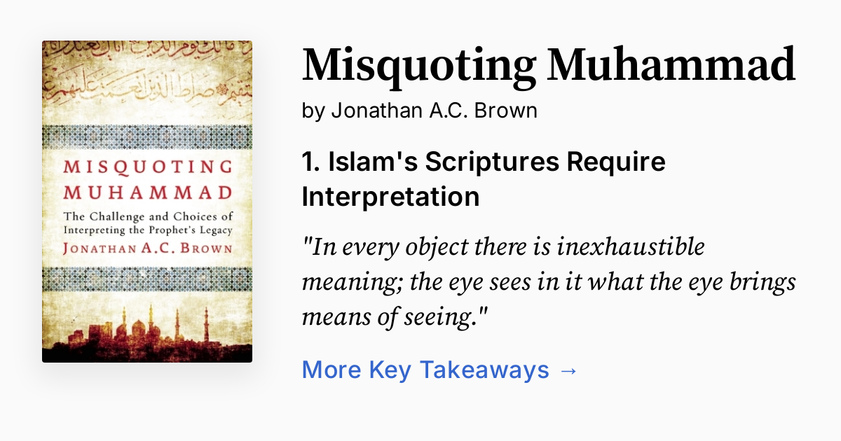 Misquoting Muhammad | Summary, Audio, Quotes