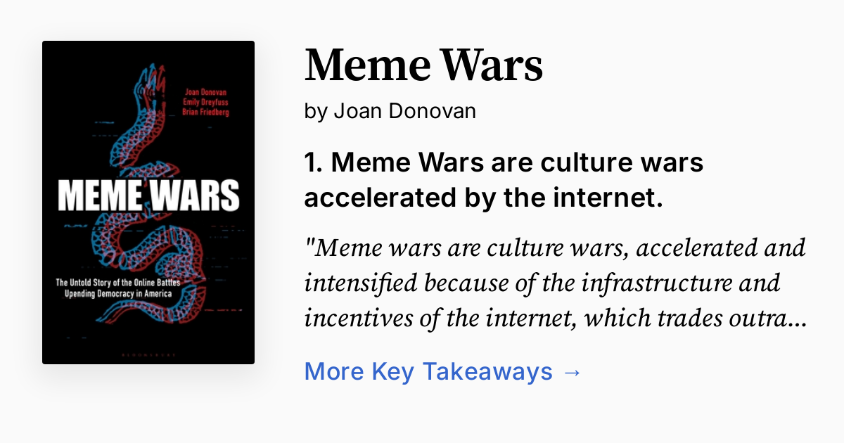 Meme Wars by Joan Donovan | Summary, Audio, Quotes, FAQ