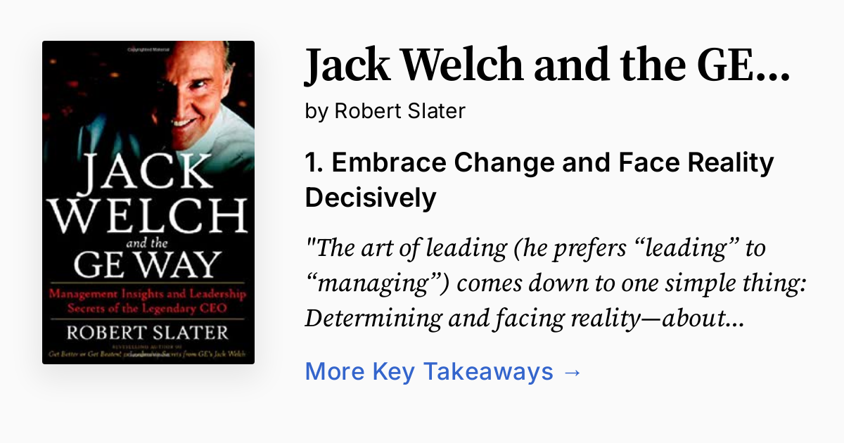 Jack Welch and the GE Way | Summary, Audio, Quotes