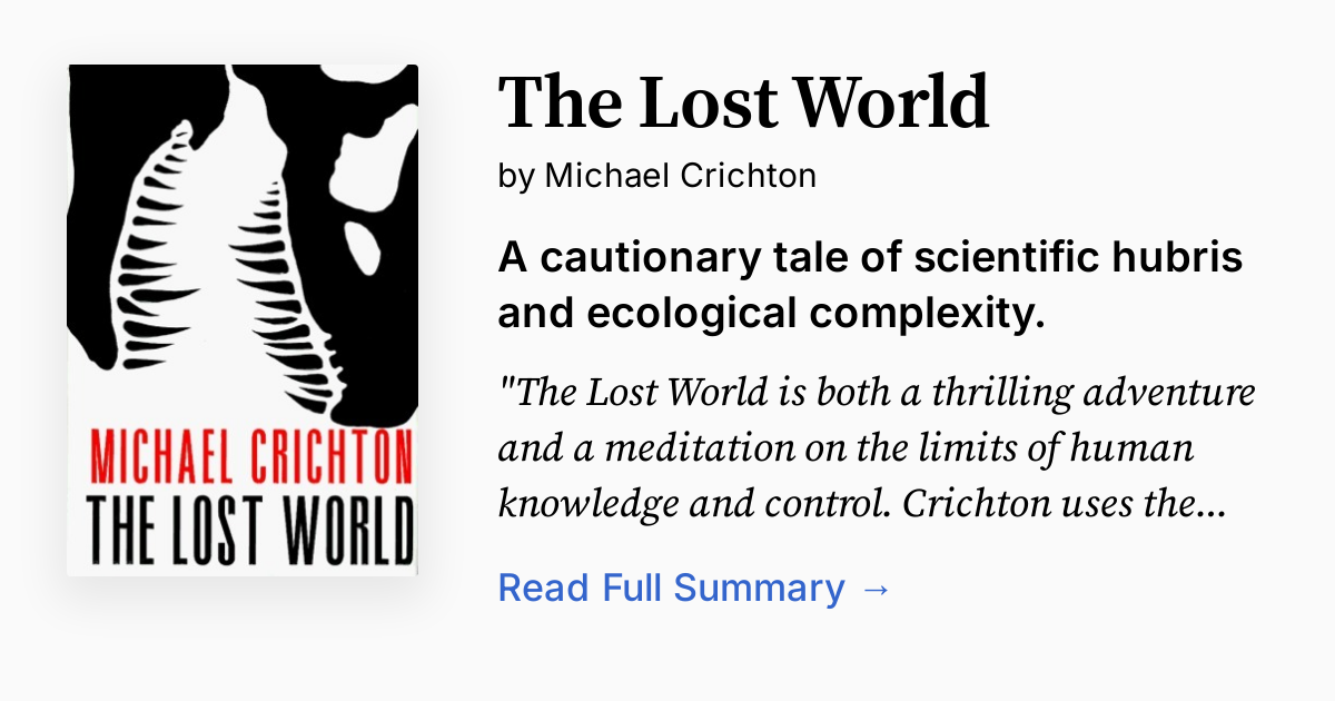 The Lost World by Michael Crichton | Summary, Audio, Analysis, FAQ